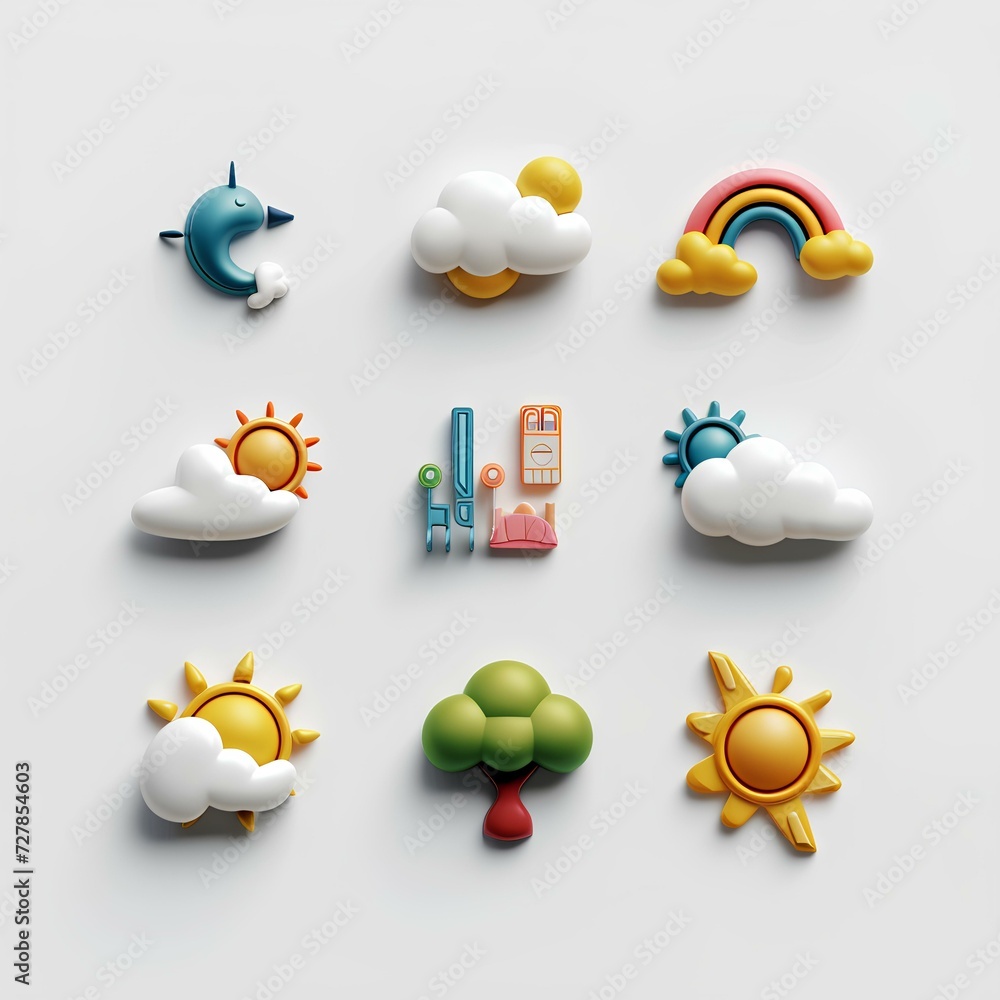 weather icons set Stock Photo | Adobe Stock