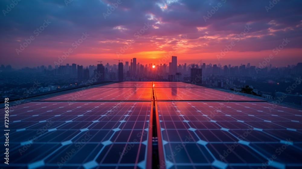Solar Elevation: Urban Rooftop Embraces Renewable Energy with Solar ...