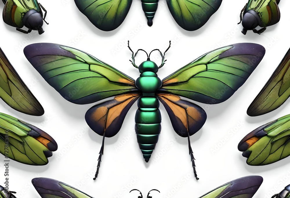 3d Illustration Wings of Insect isolate on White Background with ...