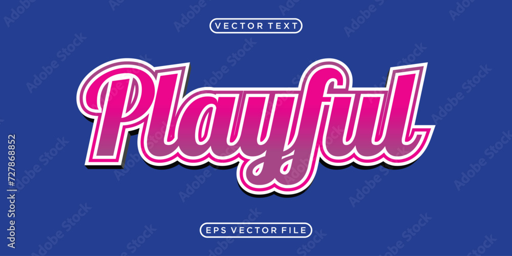 playful letter text style design vector, playful writing in vintage ...