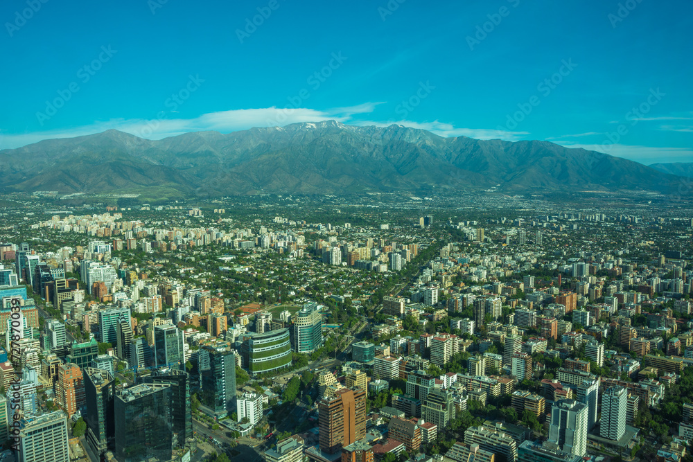Landscape of Santiago de Chile from the Sky Costanera Observatory ...