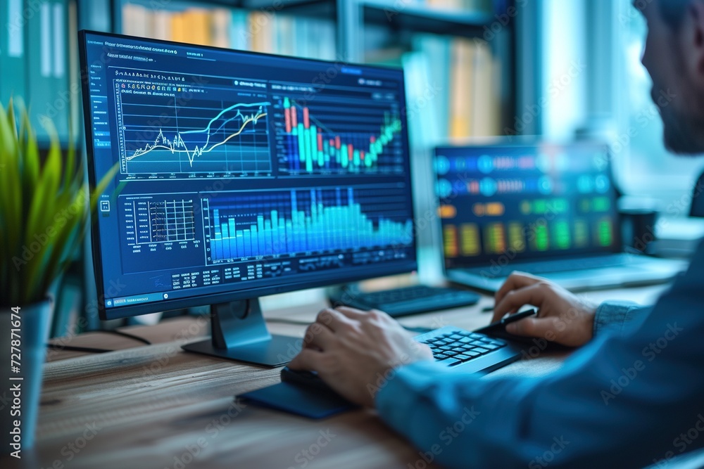 Data Analyst Examining Growth Chart,Strategic Data Analysis for Growth ...