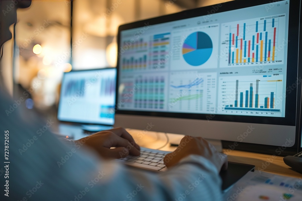 Data Analyst Examining Growth Chart,Strategic Data Analysis for Growth Stock Photo | Adobe Stock