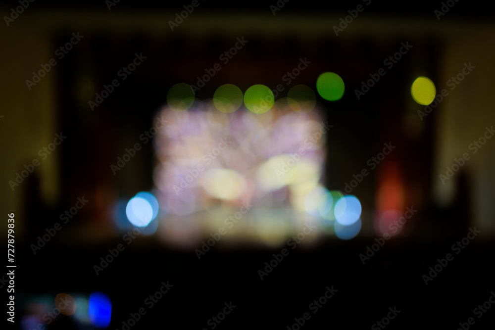 blur background, texture for design. Spotlights in the concert hall and ...