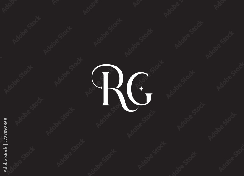 RG logo design, RG monogram, RG initial, letter RG logo, icon, vector ...