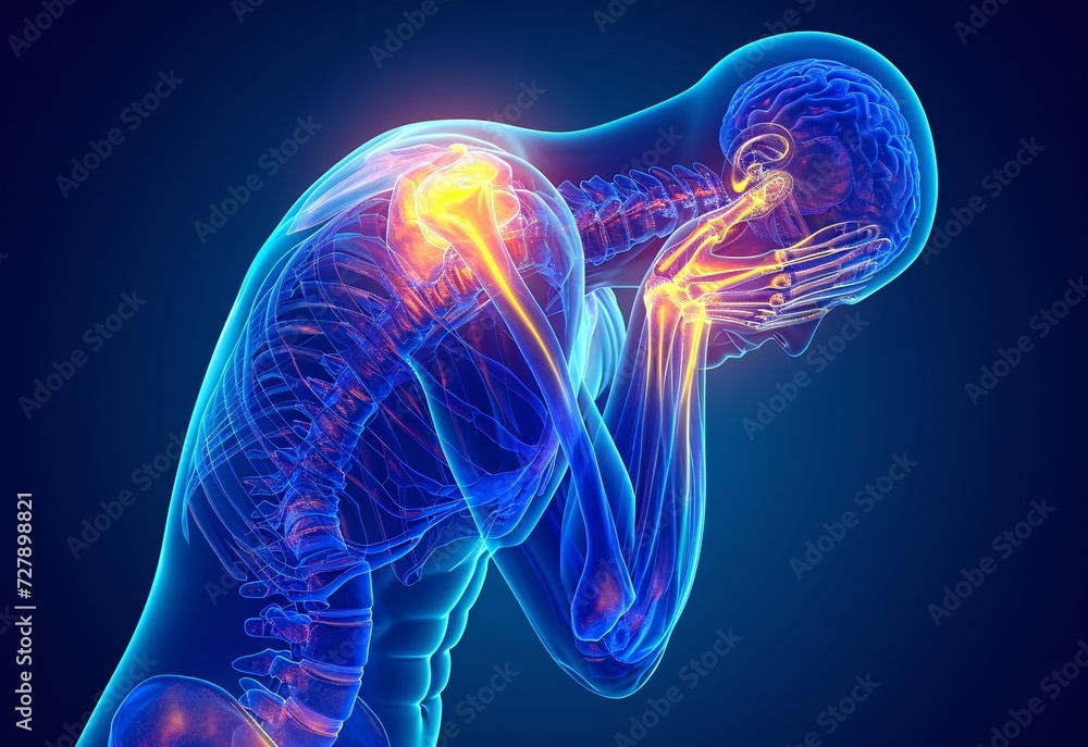 Muscle Pain Abstract Blue Stock Photos And Images Stock Illustration ...