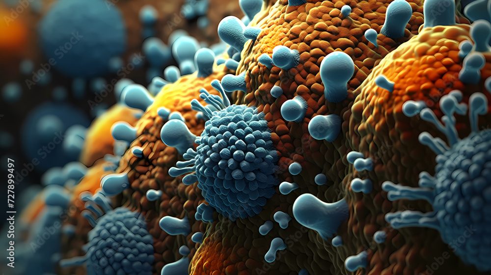 Macroscopic observation of organisms bacteria and cells and viruses ...