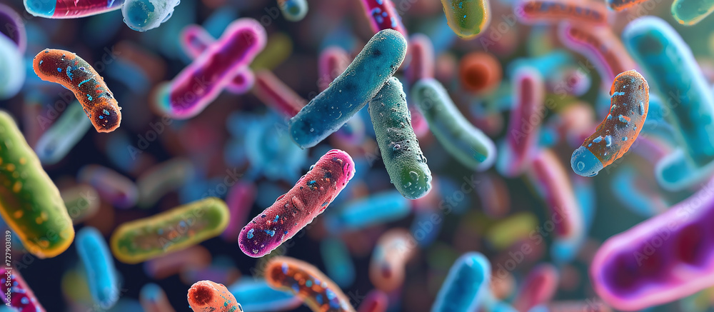 Bacteria inside human body Stock Illustration | Adobe Stock