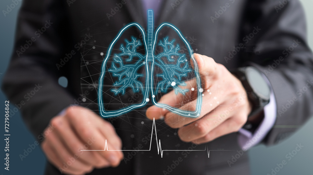 Artificial intelligence in smart healthcare hospital technology concept ...