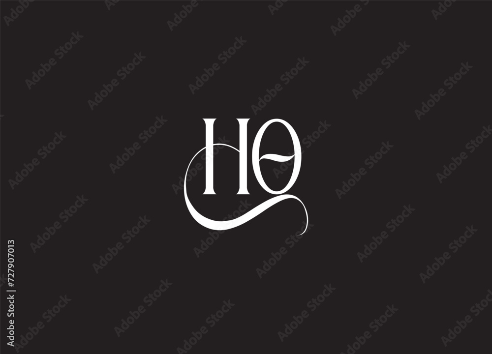 HO Alphabet letters design and Monogram logo Stock Vector | Adobe Stock