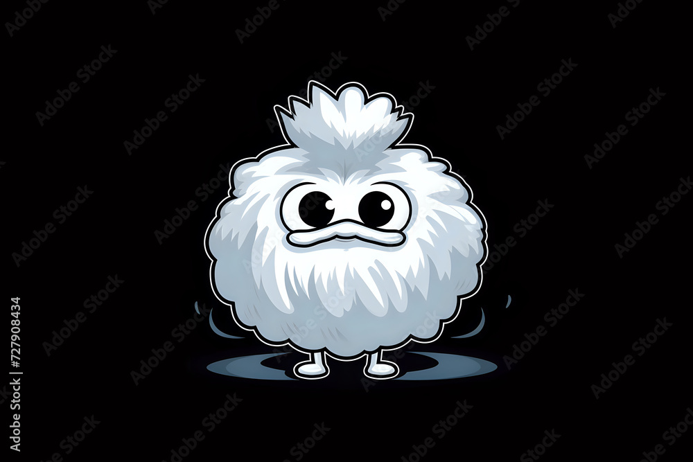 Cute Cartoon Furry Creature Illustration Adorable furry cartoon ...