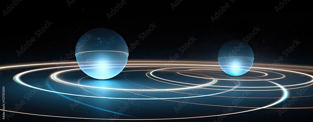 An illustration depicting a quantum entanglement experiment, unraveling ...
