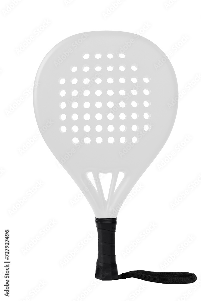Pala de pádel blanca con fondo transparente y con espacio para colocar ...