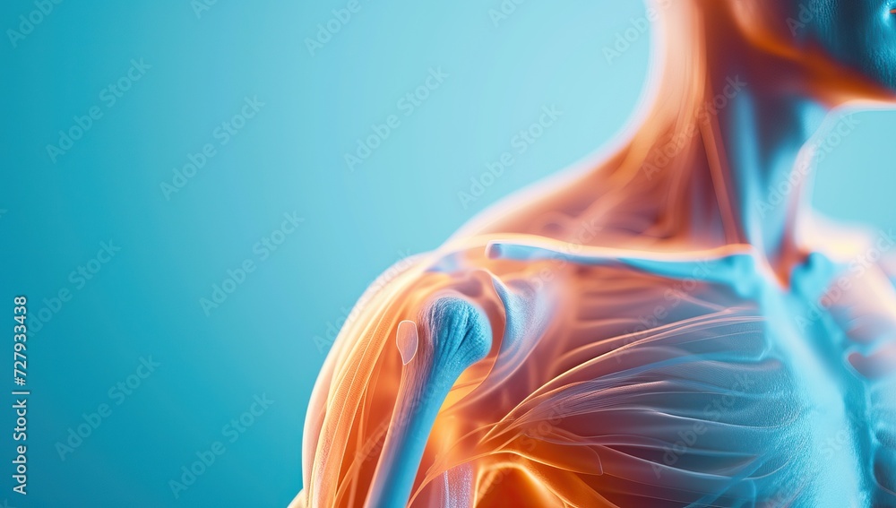 Illustration Of Human Shoulder Muscle Anatomy Stock Illustration Adobe Stock