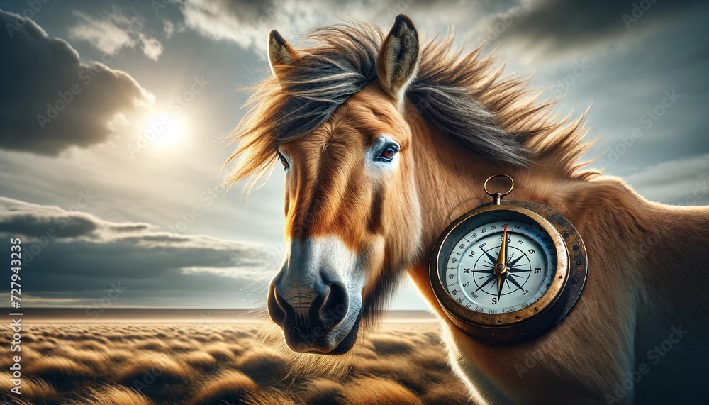 Przewalski's Horse's Wilderness Navigation: Compass in Hoof Emphasizing ...