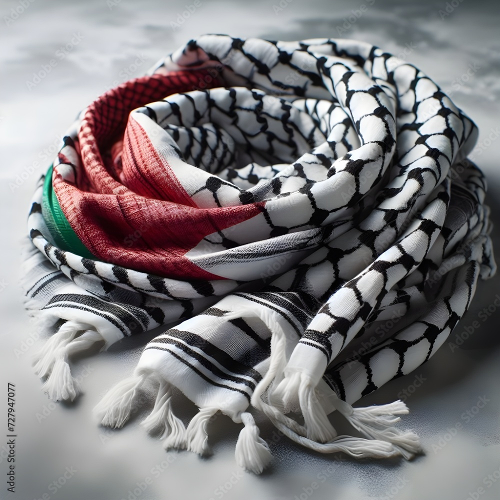 Palestinian keffiyeh, fabric, high quality, hd, 4k, plain background ...