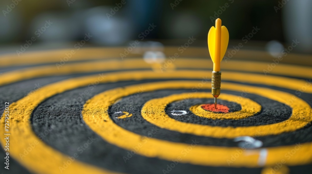 set goals for work. dart aiming at the target center business. goal ...