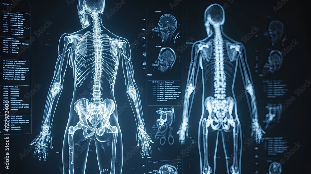 Human body joints on X-ray view Stock Illustration | Adobe Stock