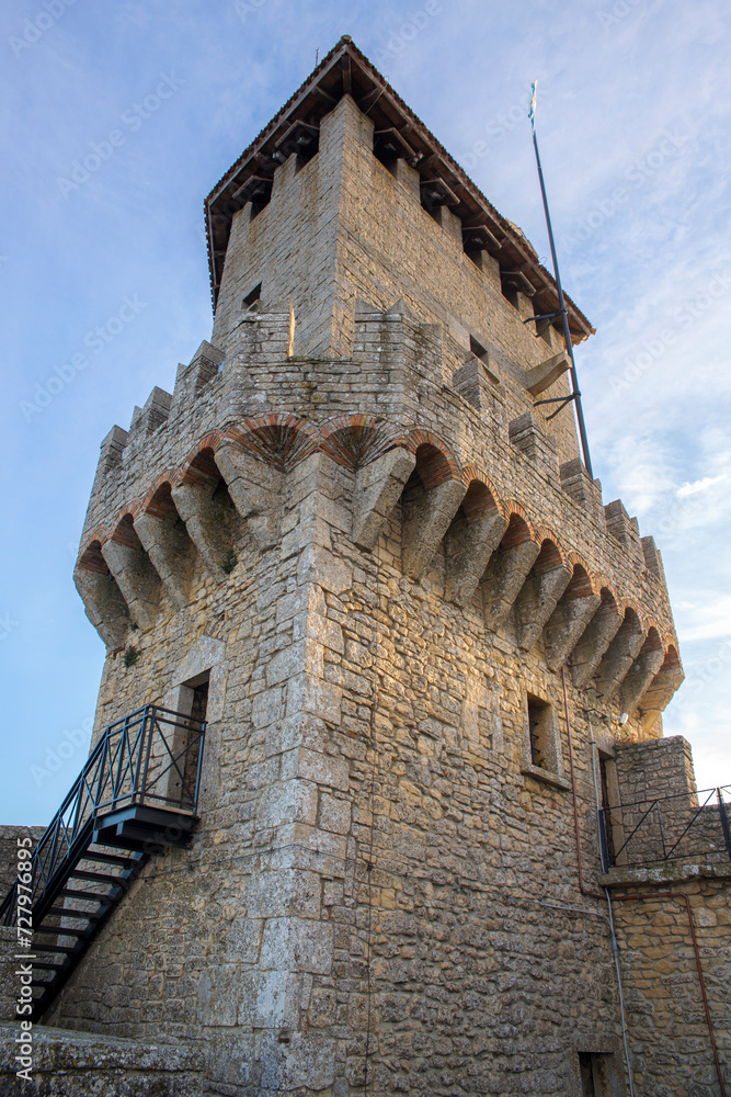 View of the Cesta Tower, also known as "Fratta" or Second Tower. It is ...