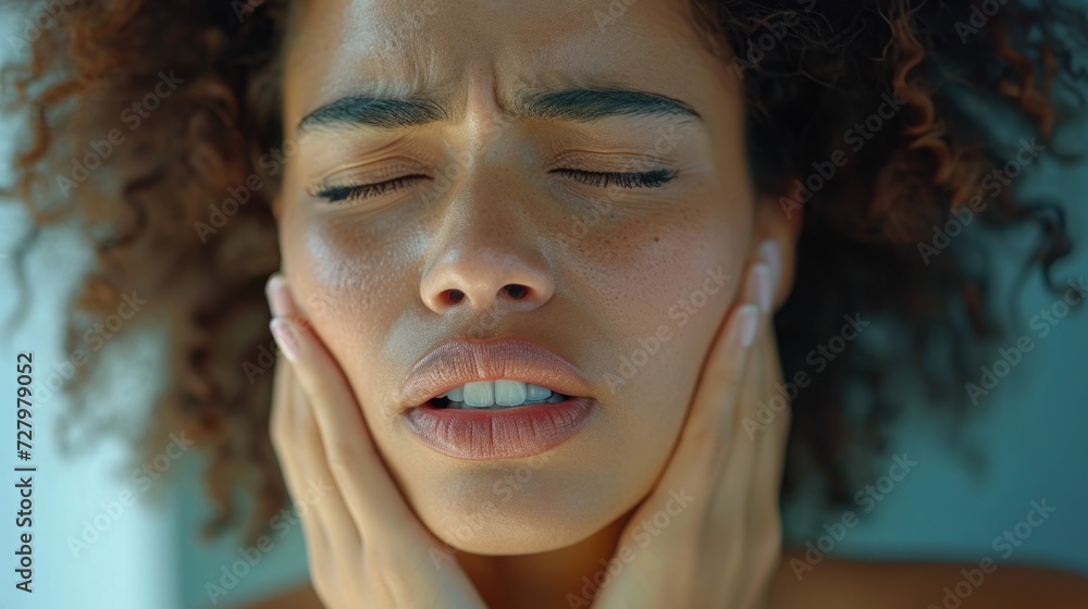 Throat Pain, Close-Up of a Person Holding Their Throat in Discomfort ...