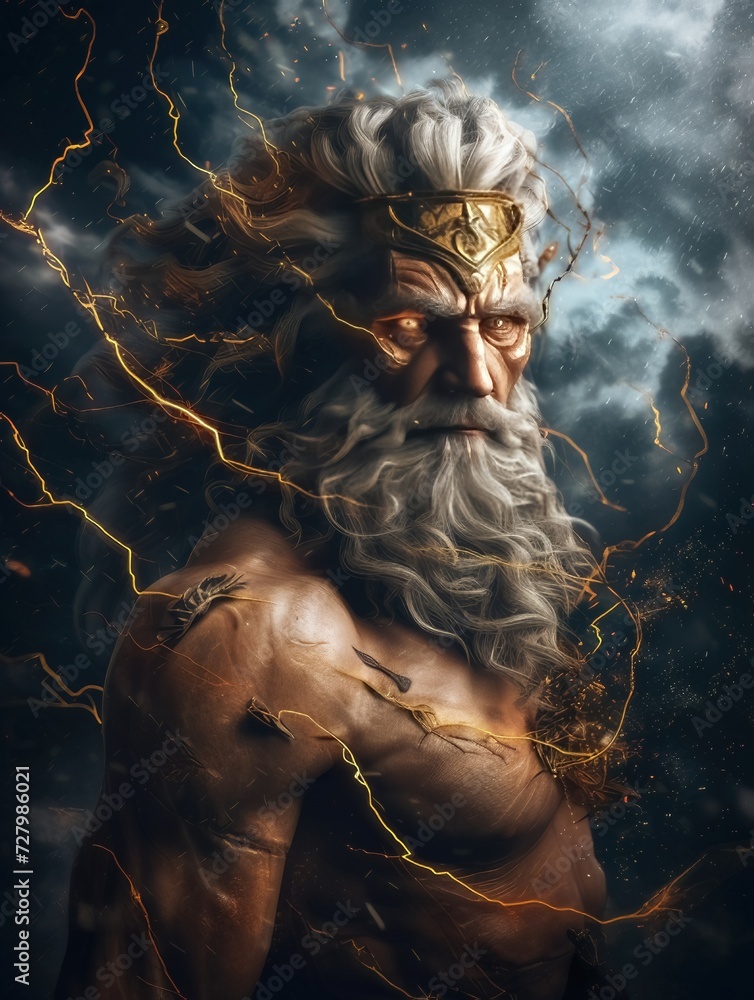Zeus, the mighty deity who presided over the heavens and controlled the ...