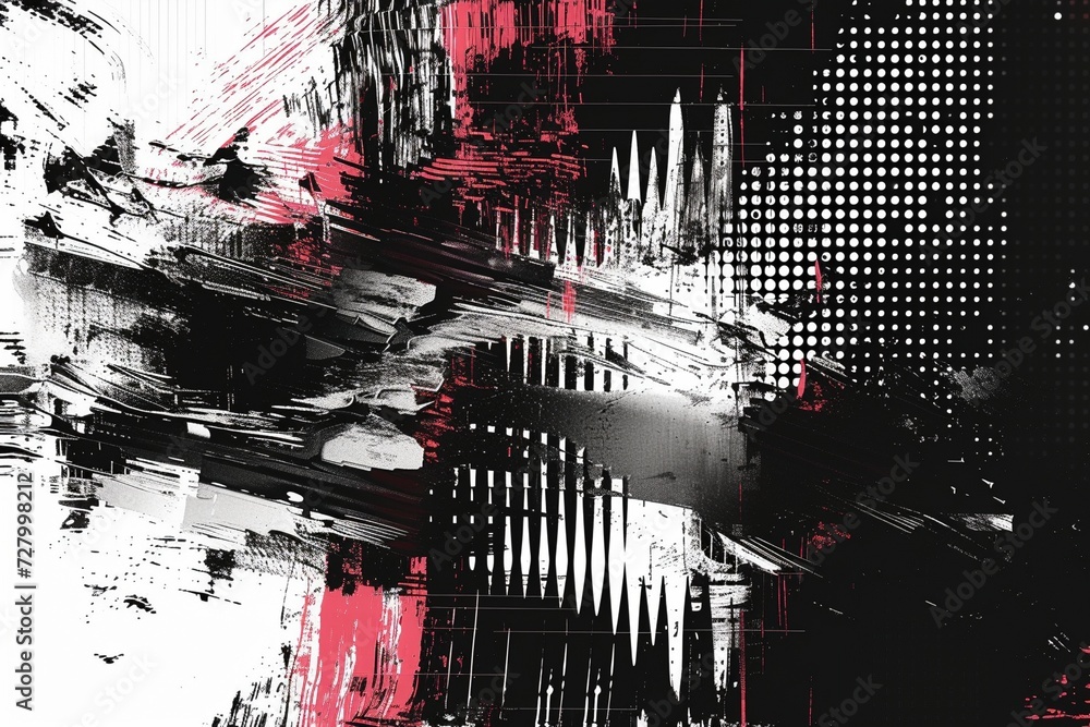 Dynamic Glitch Texture Canvas: Immerse in a canvas of distorted shapes ...