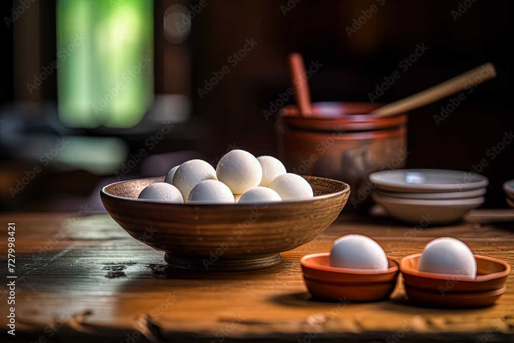 Foto de Experience the exquisite charm of Tang Yuan displayed on a ...