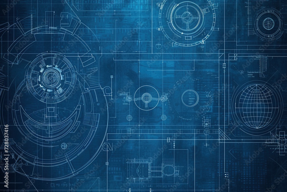 Sci-Fi Blueprint Grid: Explore a futuristic blueprint grid design ...
