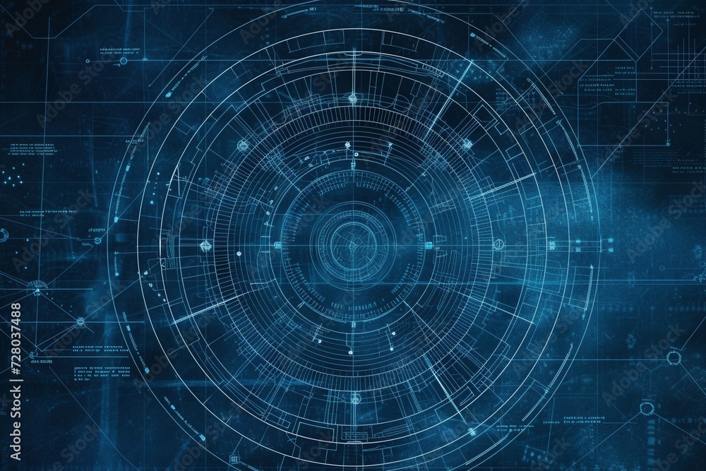Sci-Fi Blueprint Grid: Explore a futuristic blueprint grid design ...