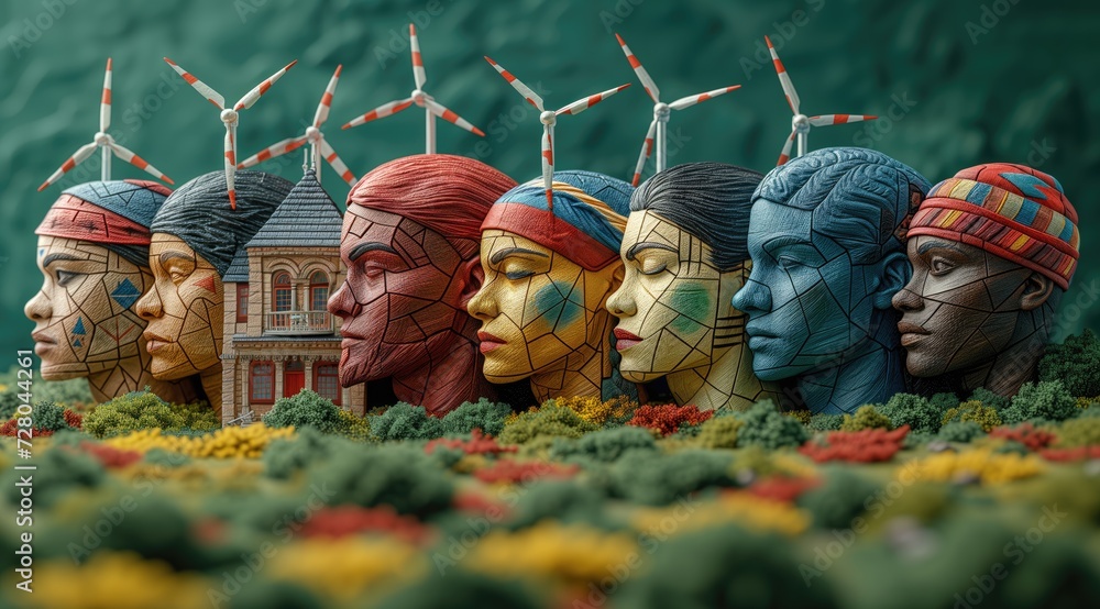 Global 3D unity mural project representing different nationalities ...