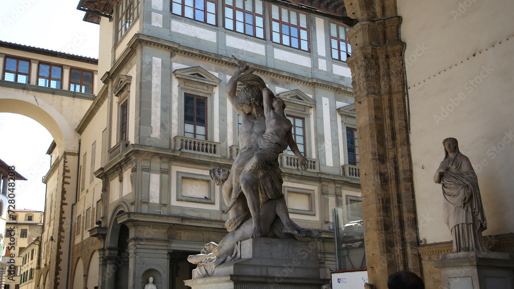 Estatua de El Rapto de Polixena, Logia de la Señoría, Plaza de la ...