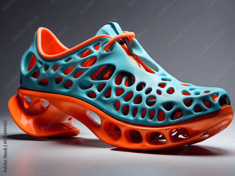 3D Printed Shoe customizable sneakers made of thermoplastic elastomer ...