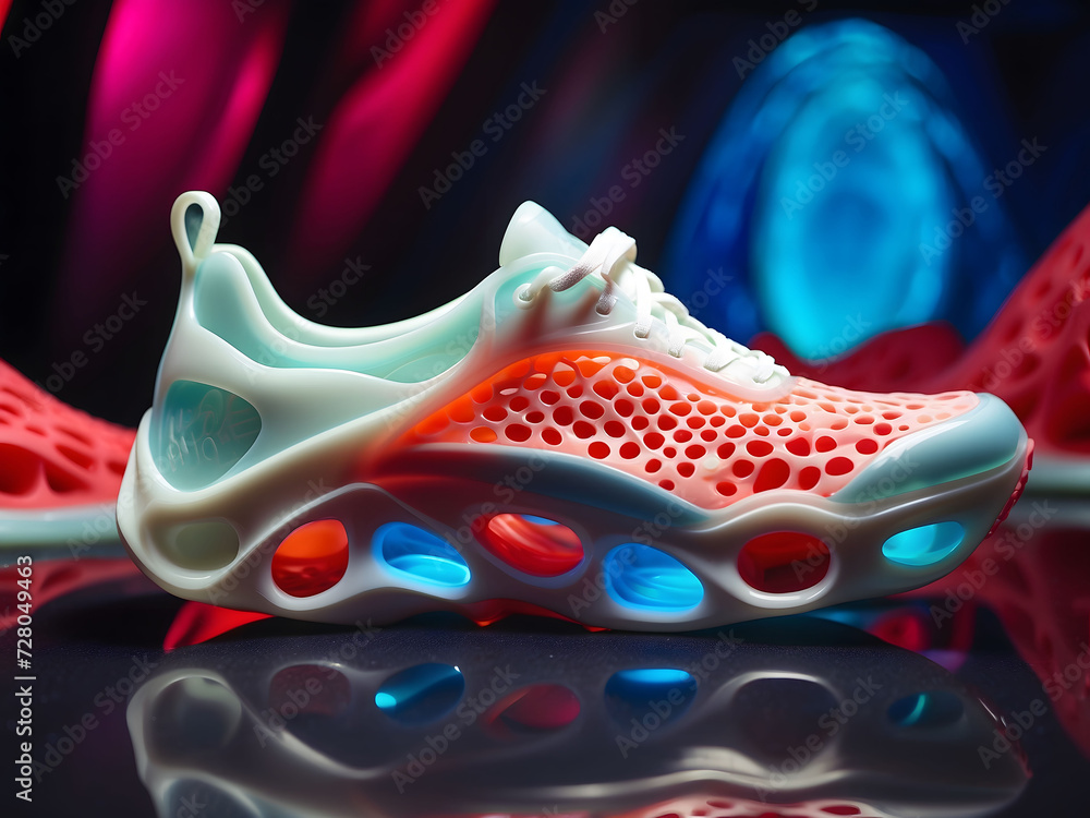 3D Printed Shoe customizable sneakers made of thermoplastic elastomer ...