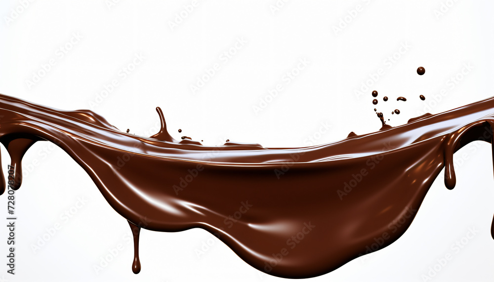 Chocolate in motion. Liquid chocolate. Flowing chocolate fountain ...