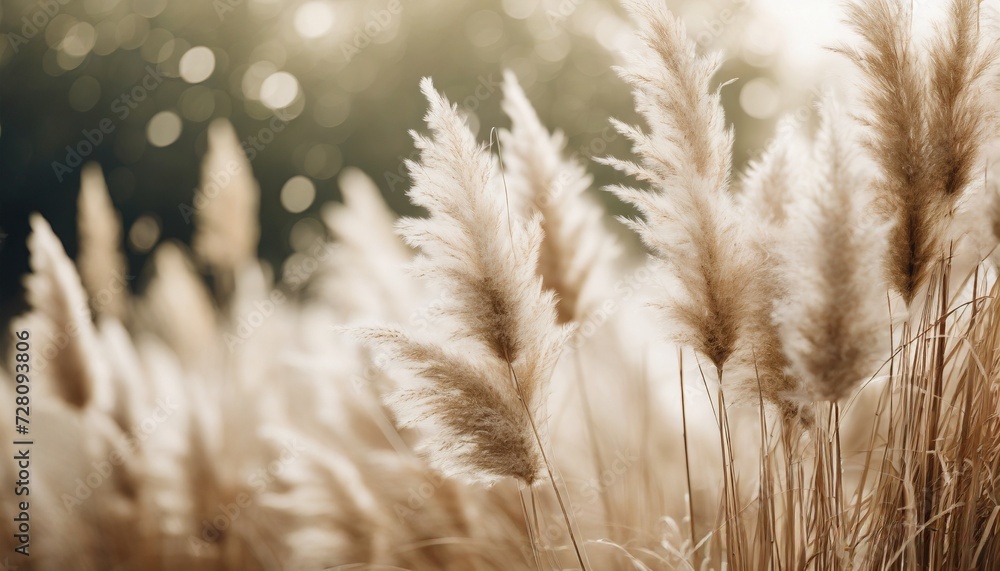 abstract natural background of soft plants cortaderia selloana pampas ...