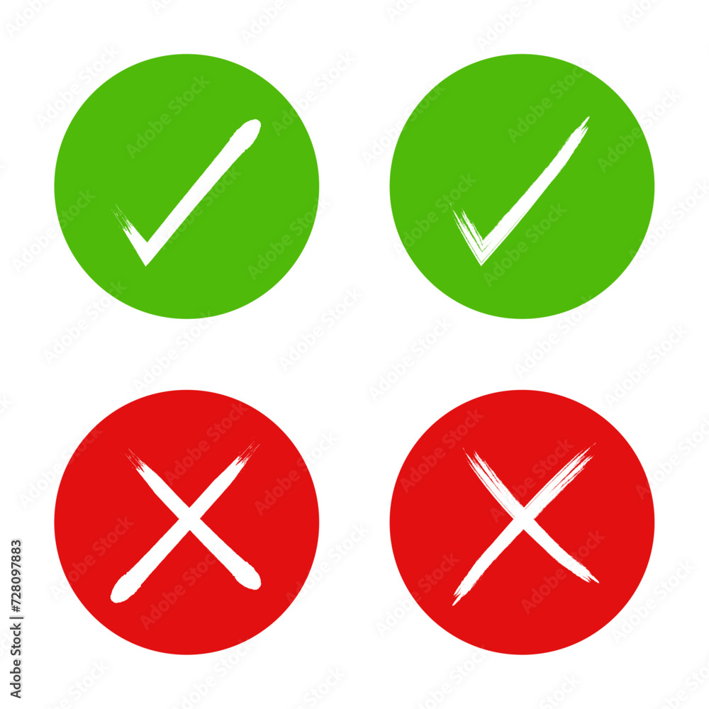 right and wrong check mark cross symbols Stock Vector | Adobe Stock right and wrong check mark cross symbols Stock Vector | Adobe Stock