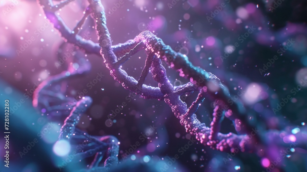 Biotechnology bioinformatics concept of DNA and protein letter ...
