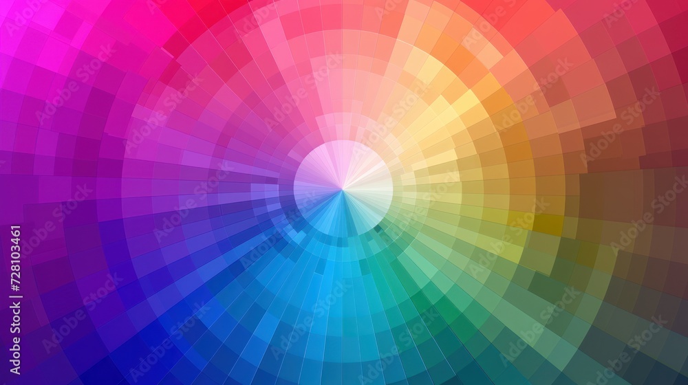 Color wheel - arrangement of color hues around a circle or disc. Vector ...