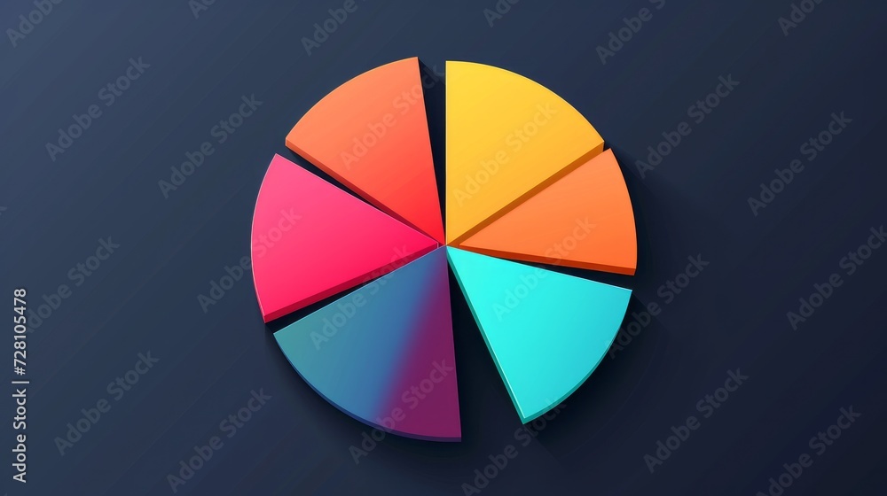 Pie Chart Parts For Infographic Circle Sections 4 8 12 Percent Graph Diagrama Statistic