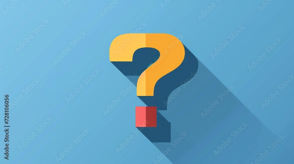 Question mark sign icon, vector illustration. Flat design style with ...
