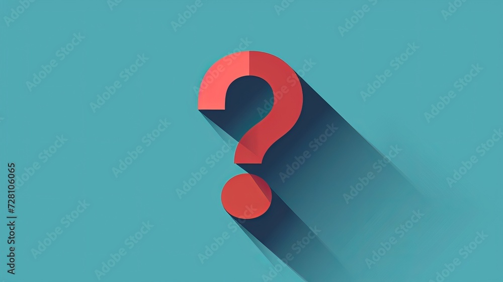 Question mark sign icon, vector illustration. Flat design style with ...
