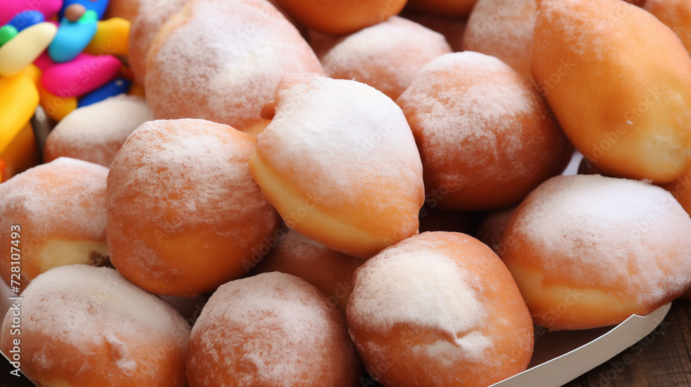 Beignets traditionnels français de type pet-de-nonne (nun's fart ou nun ...