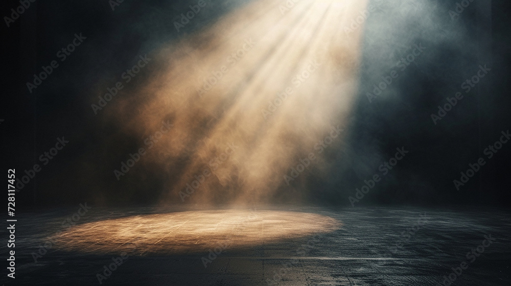 A smokey stage, dark, smokey, misty, mist, smoke, spotlight, smoke ...