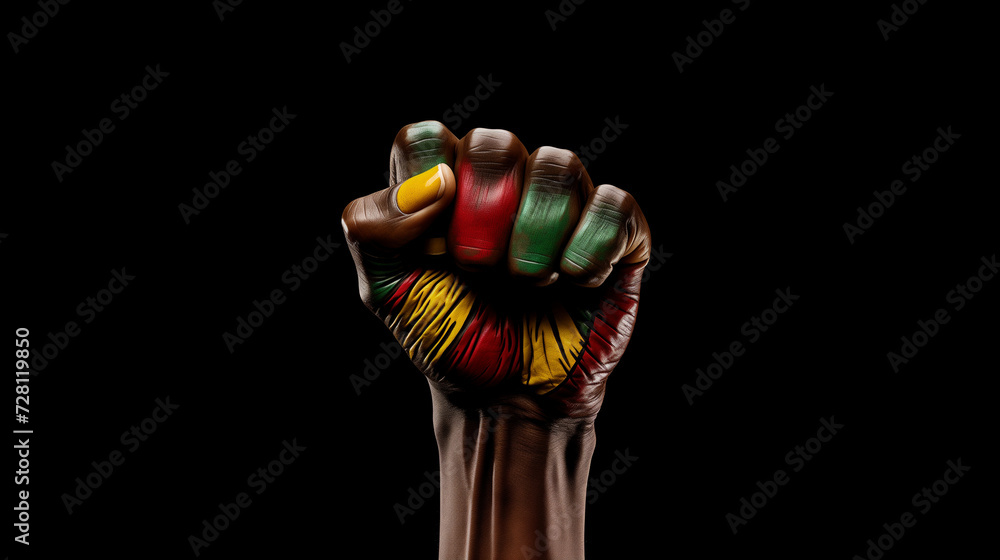 Foto de African Fist in a Nutshell Symbolizing Strength and Unity ...