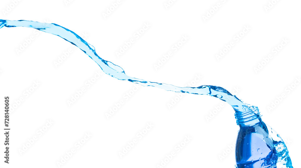 Drinking Water in Plastic Bottle fall fly in mid air, fresh water ...