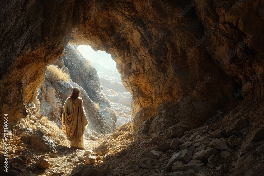 Resurrection moment: jesus christ's rebirth, the unveiling of the tomb ...
