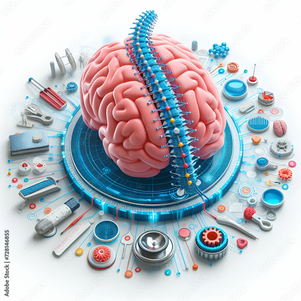 3D Anatomy of the Central Nervous System (CNS), Human Brain Organ ...