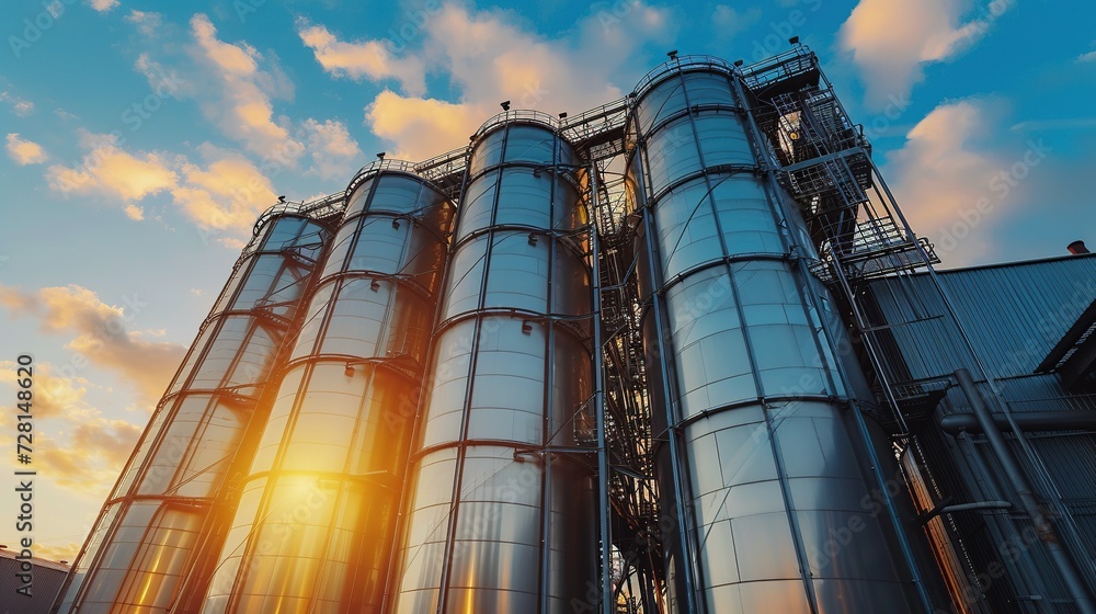 agro storage granary elevator at an agro processing plant for ...