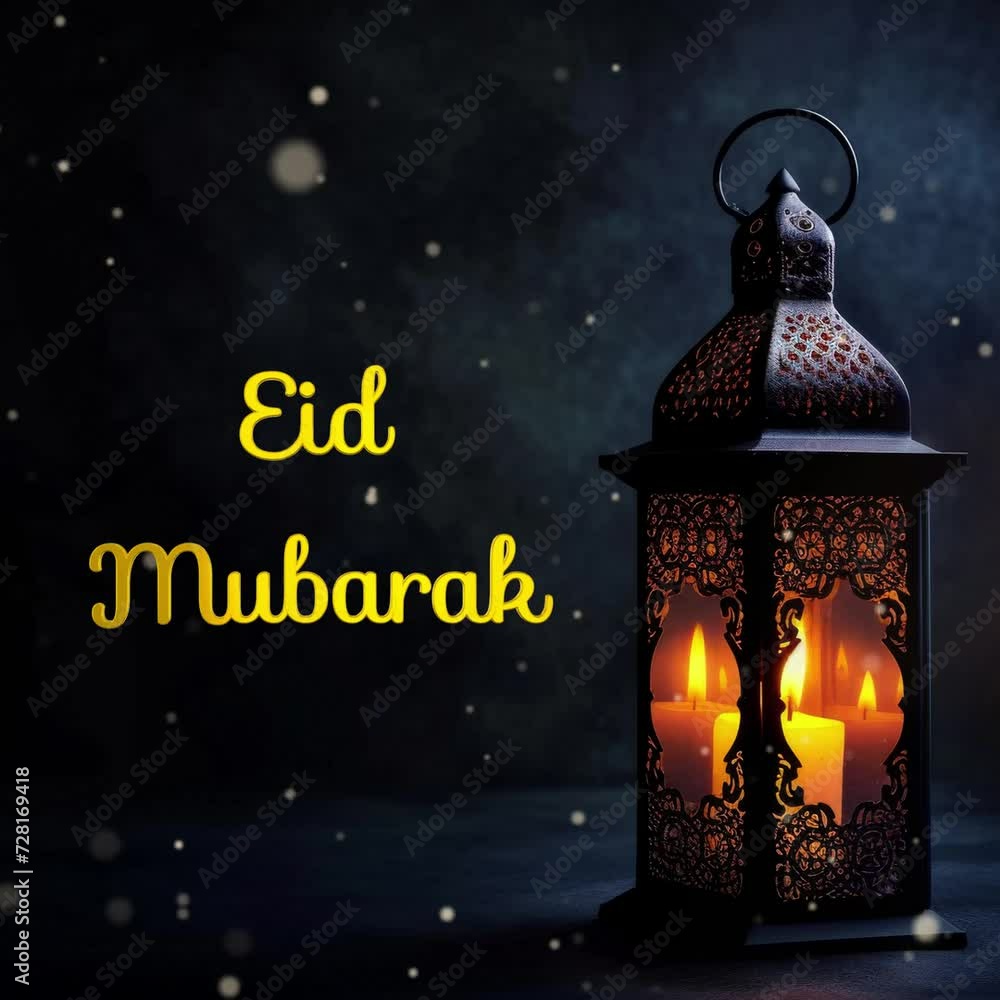 Eid Mubarak Animated. Celebrating Ramadan Kareem, Eid al-Fitr, and Eid ...
