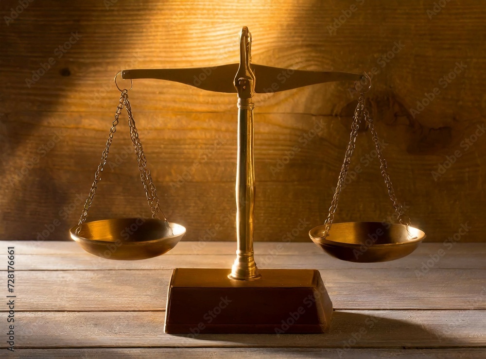 Balance scale of justice Stock Photo | Adobe Stock